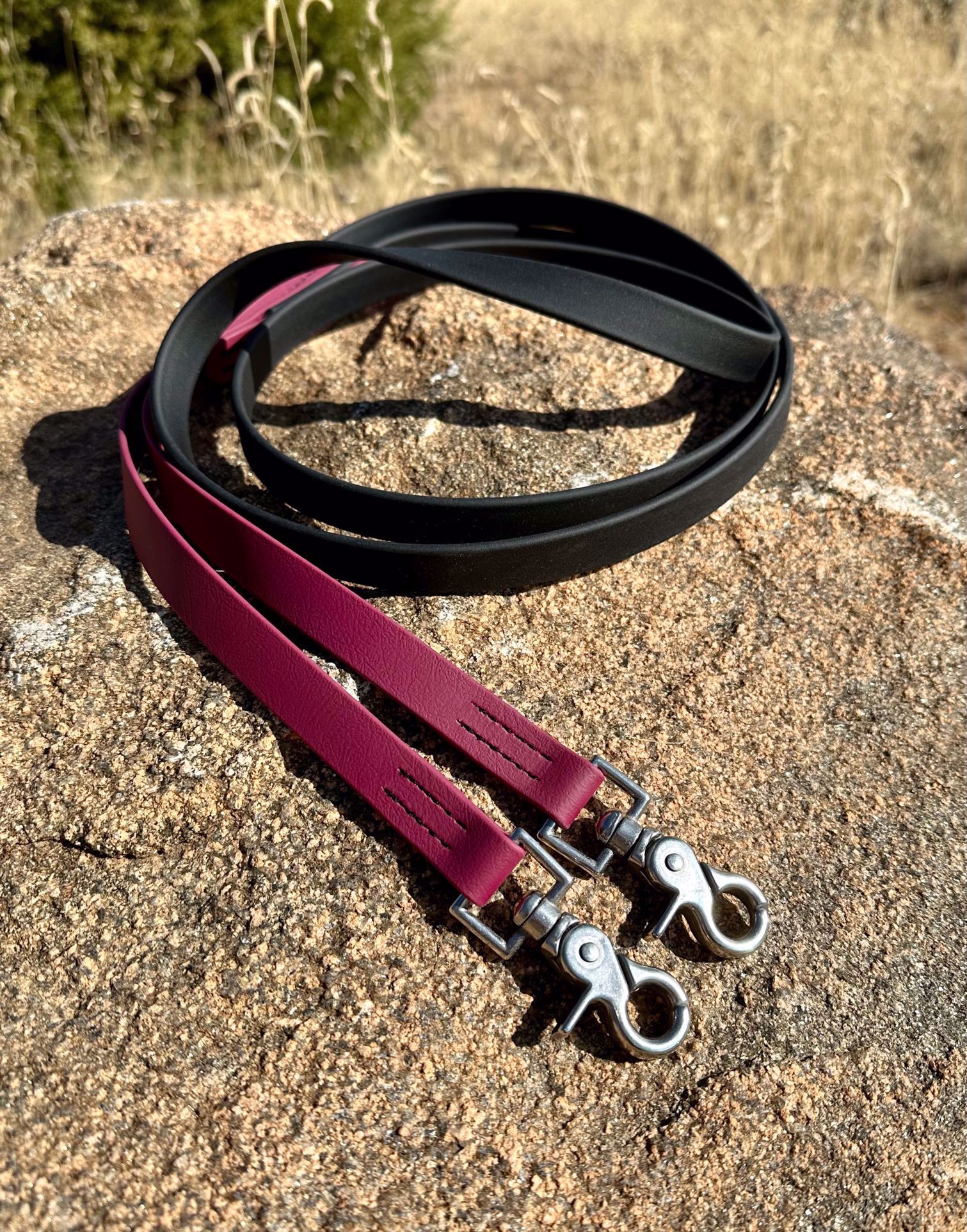 Moss Rock Endurance-Reins with Colored Ends