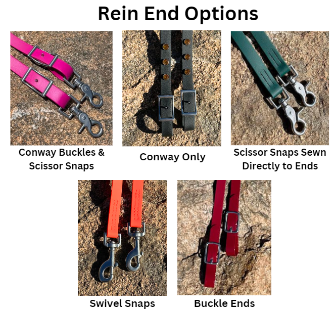 Moss Rock Endurance-Reins with Colored Ends